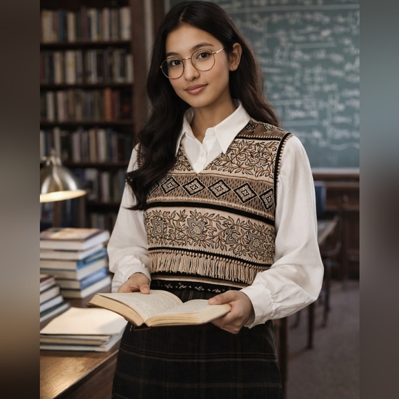 Alia | Tops | Vtg Alia 6p Womens Y2k Vest Blouse 9s Feminine Academia ...